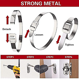 Furniture Straps (4 Pack + 4 Corner Protector) Furniture Wall Anchors, Anti Tip Furniture Kit Adjustable Earthquake Resistant Wall Safety Straps Prevent Furniture from Tipping Over for Baby Safety