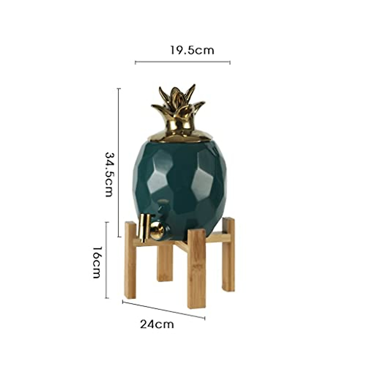 EVANEM Pineapple Ceramic Cold Kettle Juice Jar Beverage Cooling Kettle Set Large Capacity Heat Resistant