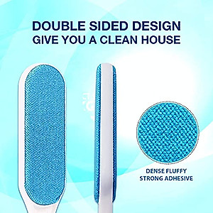 Pet Hair Remover -Dog Hair Remover for Clothes-Better than Lint Rollers for Pet Hair, Dog Hair Remover- Lint Remover Brush, Lint from Clothing, Couch, Furniture, Bedding (Blue)