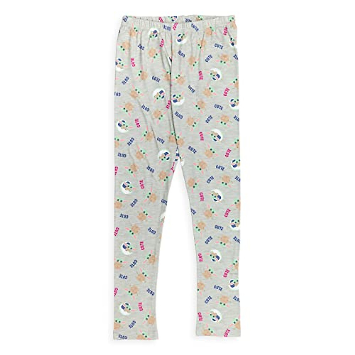 STAR WARS The Mandalorian Baby Yoda Little Girls Hoodie T-Shirt Legging Set Pink 7-8