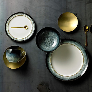 Denby 199048805 Halo 2 Piece Dinner Plate Set, Stoneware