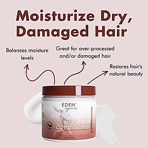 EDEN BodyWorks JoJoba Monoi Deep Conditioner | 16 oz | Moisturize, Soften & Repair Hair - Packaging May Vary