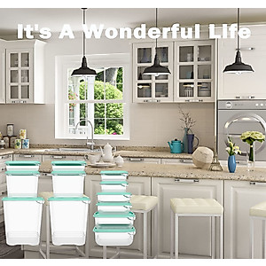 12 Piece Plastic Food Storage Container Sets with Lids Airtight, BPA Free Premium Reusable Plastic, Meal Prep Container Kitchen Sets