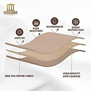 HERA'S PALACE 13ft Rectangle Patio Umbrellas, Large Outdoor Umbrella with Crank, Powerful UV Protective, Table Umbrella Outdoor Patio for Backyard, Pool, Garden, Deck