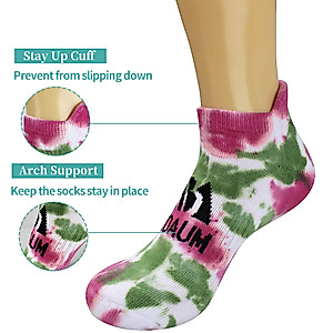 BIOAUM Womens Running Socks Low Cut-6 Pairs Cotton Cushioned Athletic Socks with Tab Arch Support