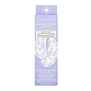 Pacifica Beauty | Reusable Undereye Mask | Silicone Mask | Vacuum Seal & Lifting Effect | Minimize Fine Lines + Wrinkles | Pair with Serum | Storage Tin Included | Vegan + Cruelty Free