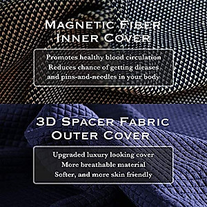 matvio Seat Cushion Pillow for Office Chair - Magnetic Fabric Inner Cover Memory Foam Coccyx Pad - Tailbone, Sciatica, Lower Back Pain Relief Cushion - Contoured Posture Corrector for Sitting