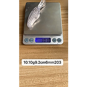 10PCS Unpainted Lure Blanks 10.10g 9.2cm with 6mm Free Fishing Eye Crankbait Baits Simulation Blank Body Clear Hard Baits Trout Salmon Minnow Lure Popper Lures Topwater Freshwater 203