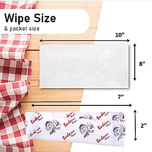 Diamond Wipes Pre-moistened Hand Wipes - “BBQ and Grill” Logo 10x8” Extra Thick Pack of 250 Individually Wrapped Wet Wipes For Cookouts, BBQs, Catering