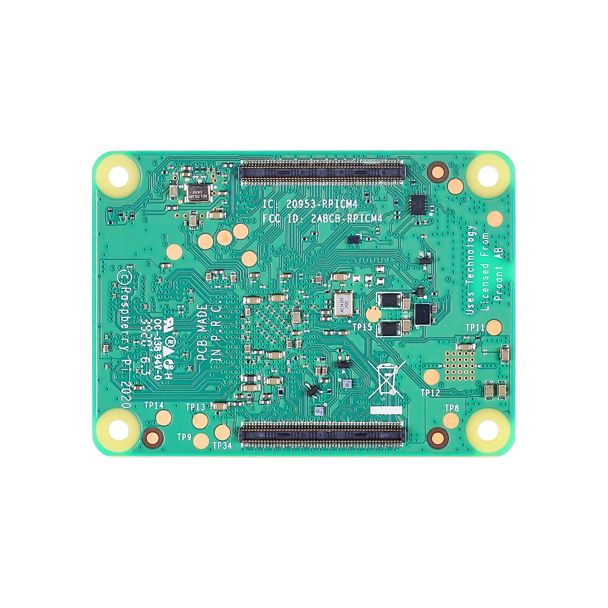 Raspberry Pi Compute Module 4-2GB RAM eMMC 0GB (Lite) Single Board (CM4002000) 64-Bit 1.5GHZ Quad-Core Processor Bluetooth 5.0 No Wi-Fi for Networked Ai Core and More (Raspberry Pi Official Genuine)