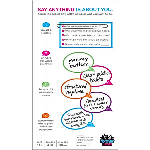 Say Anything: 10th Anniversary–A Board Game by North Star Games 4-8 Players–Board Games for Family 30 Mins of Gameplay–Games for Family Game Night–for Kids and Adults Ages 13+ - English Version