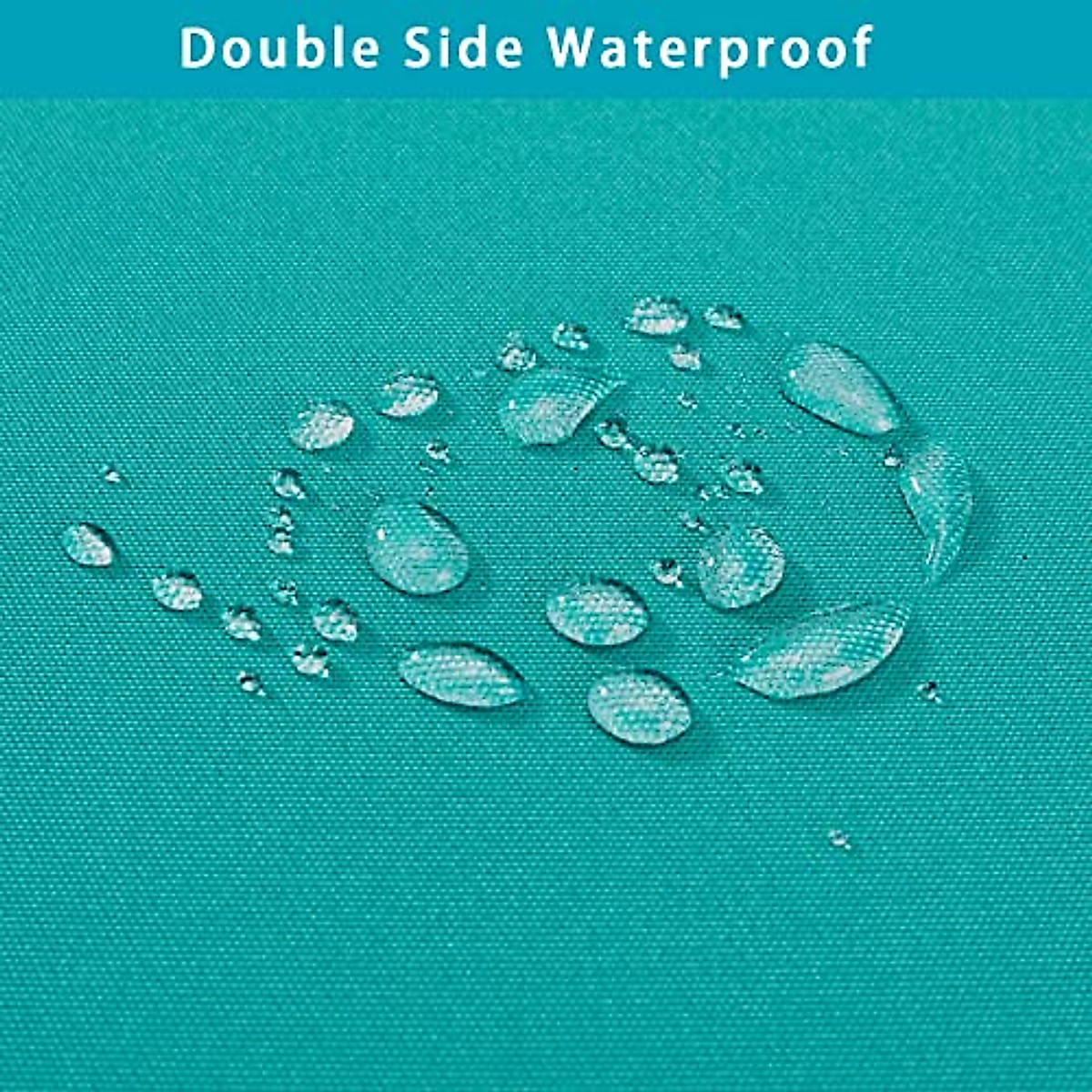 idee-home Patio Cushion Covers Replacement, Outdoor Cushion Slipcovers, Waterproof Chair Seat Cover for Sofa Couch Furniture Outside Zipper Design, 6 Set 22 Inchx20 Inch Peacock Blue