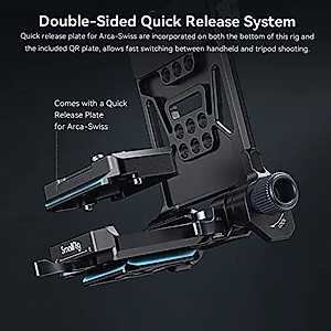 SMALLRIG Bundle V Mount Battery VB50, 3400mAh 50Wh 14.8V Mini V-Mount Battery V-Mount Battery Plate with Quick Release Plate for Arca-Swiss and 1/4"-20 Threads