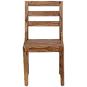 Hawthorne Collections 18" Modern Solid Sheesham Wood Dining Chair in Mahogany