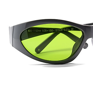 LaserPair Laser Safety Glasses DIN CERTCO Certified 800 – 1100nm,Diode Laser, Nd:yag Laser Safety Glasses Multi Wavelength Laser Protective Goggles for Laser Technician,Industry Laser Safety