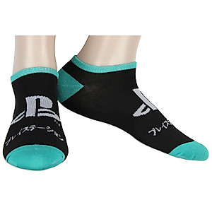Bioworld PlayStation Adult Logo Icon Controller 3 Pack No Show Ankle Socks