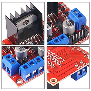 D-FLIFE 5pcs L298N Stepper Motor Driver Controller Board Dual H Bridge Module for Arduino Smart Car Power MEGA R3 Mega2560