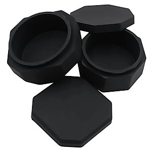 vitakiwi 223ml Large Silicone Container Concentrate Food Storage Non-stick Jar Multi-use (Black Color)