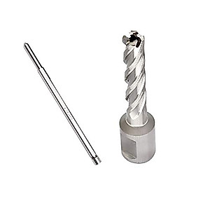 Annular Cutter JESTUOUS 3/4 Inch Weldon Shank 7/16 Cutting Diameter 2 Cutting Depth with Pilot Pin Slugger Bits Two Flat HSS Kit for Magnetic Drill Press,1 Piece