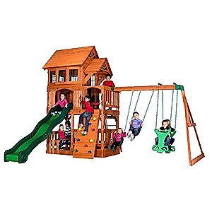 Backyard Discovery Liberty II All Cedar Wood Playset Swing Set