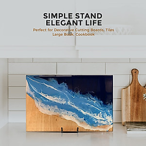 TR-LIFE Plate Stands/Holder for Display, 8 Inch, Large, Metal Frame for Picture, Decorative Platter, Book, Photo Easel (2 Pack)