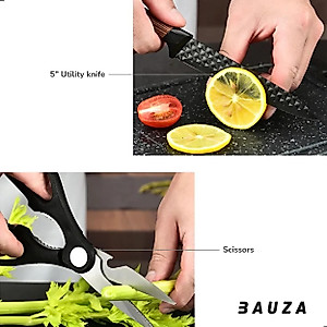 Kitchen Knife Set High Carbon Stainless Steel Chef with Handle Ultra Sharp Piece Kitchen Knives Set Block Stainless Steel Cutting Sets Ceramic Professional