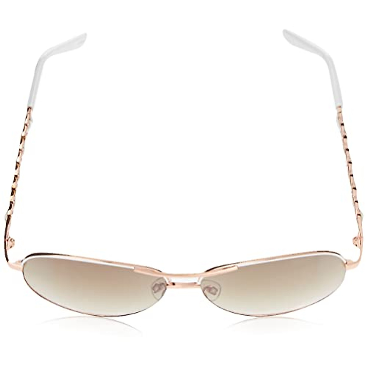 TAHARI womens Th649 Metal UV Protective Aviator Women s Sunglasses Wear Year Round Elegant Gifts for Women 60 mm, Rose Gold & White, 59 mm US