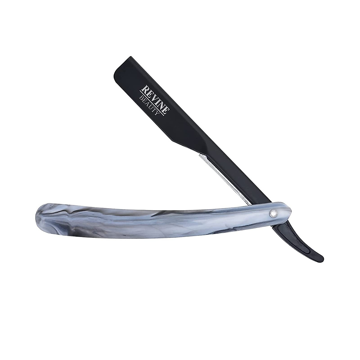 Barber Straight Razor - Professional Cut throat Premium Quality Plastic Handle Shaving Razor, 10 Double Edge Blades Kit (Red Black)