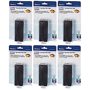 Aqueon 6 Pack of Carbon Specialty Filter Pads for QuietFlow LED PRO Filter 20/756