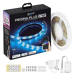 Geeni Prisma Plus Strip Smart Wi-Fi LED Strip Light Kit 9.8 ft, Indoor Outdoor Weatherproof, Brighter Colors and Tunable, Compatible with Alexa and Google Home Assistant