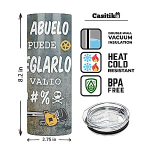Casitika Abuelito Gifts In Spanish. Regalos Para Abuelo En Español Del Dia Del Padre. 20 Oz Grandpa Tumbler. Fathers Day Or Birthday Cup. (Arreglar)
