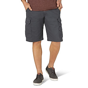 Wrangler Authentics Men's Stretch Twill Cargo Shorts, Asphalt, 46