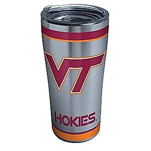 Tervis Triple Walled Virginia Tech University Hokies Insulated Tumbler Cup Keeps Drinks Cold & Hot, 20oz - Stainless Steel, Tradition