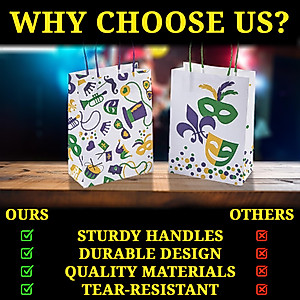 MARDI GRAS CRAFT BAG - Party Supplies - 12 Pieces