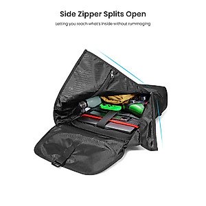 tomtoc Flap Laptop Backpack, Water-Resistant Durable Travel Backpack Rucksack for 13-16 Inch MacBook/15.6 Inch Notebook, Large Capacity Daypack for Work, School, Commuting, Weekend Holiday, 17L, Black