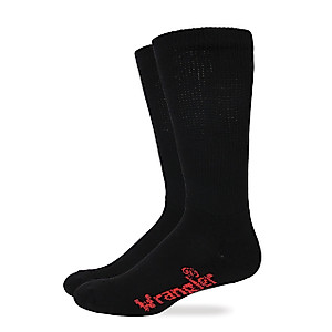 Wrangler Mens Ultra Dri Non-Binding Seamless Toe Mid Calf Boot Socks 3 Pair