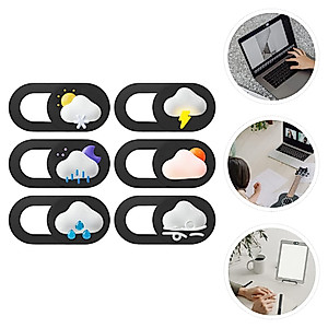 SOLUSTRE 6pcs Camera Cover Webcam Privacy Slider Laptop Camera Webcam Cover Slider Laptop Cam Cover Camera Slider Camera for Computer Phone Camera Computer Laptop Lens Slide Rail White Abs