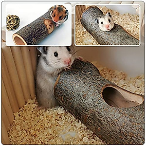 POPETPOP Hamster Hideout Hamster Rest House Small Pet Play House Hamster Tunnel Maze Wood Castle Habitat for Guinea Pig Bunnies Chinchilla