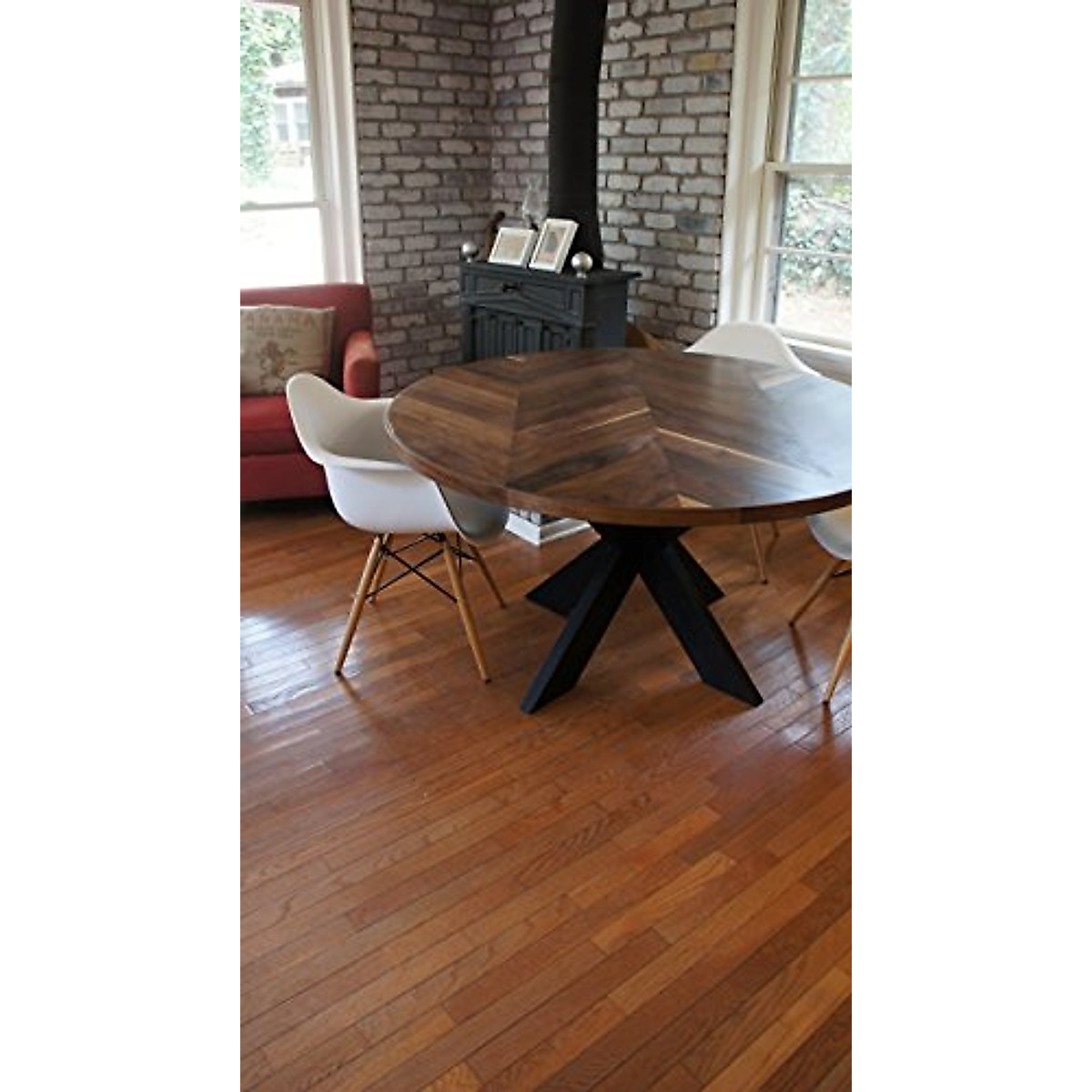 Chevron Dining Room Table with X Base