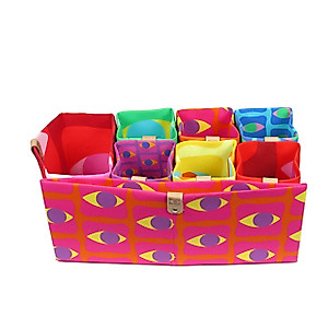 Bright Flagship Prints, 5" 8-pc Tote Set
