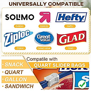 Ziplock Bag Storage Organizer Bamboo Upgraded Zip Lock Bags Container for Drawer, Baggie Dispenser Compatible with Ziploc, Hefty, Solimo, Glad, for Gallon, Quart, Sandwich, Snack & Variety Size Bags