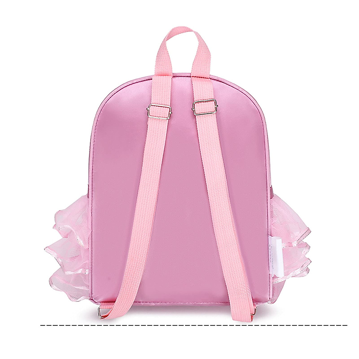 Yitengteng Princess Ballerina Backpack Dance Bag for Toddler Girls Nylon Backpack (Pink dance shoes)