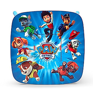 Delta Children PAW Patrol 4-Piece Playroom Set Includes Table with 2 Chairs and Deluxe Toy Box, Blue