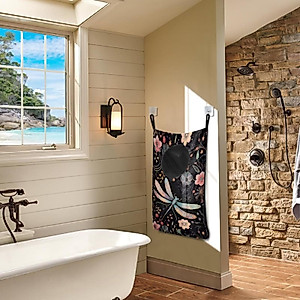 ZFRXIGN Dragonfly Over The Door Laundry Hamper Boho Flower Hanging Laundry Bag Large Laundry Basket for Bedroom Dirty Clothes Hamper Space Saving Home Room Storage Organizers