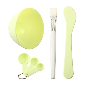 YEEPSYS Set of 4 Facial Mask Mixing Bowl Set,Facemask Mixing Tool Kit with Face Mask Bowl, Stick Spatula, Measuring Cup,face mask brush, DIY skin care tools for Women,Girls