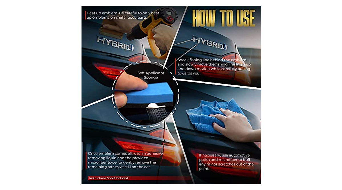 Gold Label Detailing: Car Emblem Removal Tool Kit - Safe & Easy