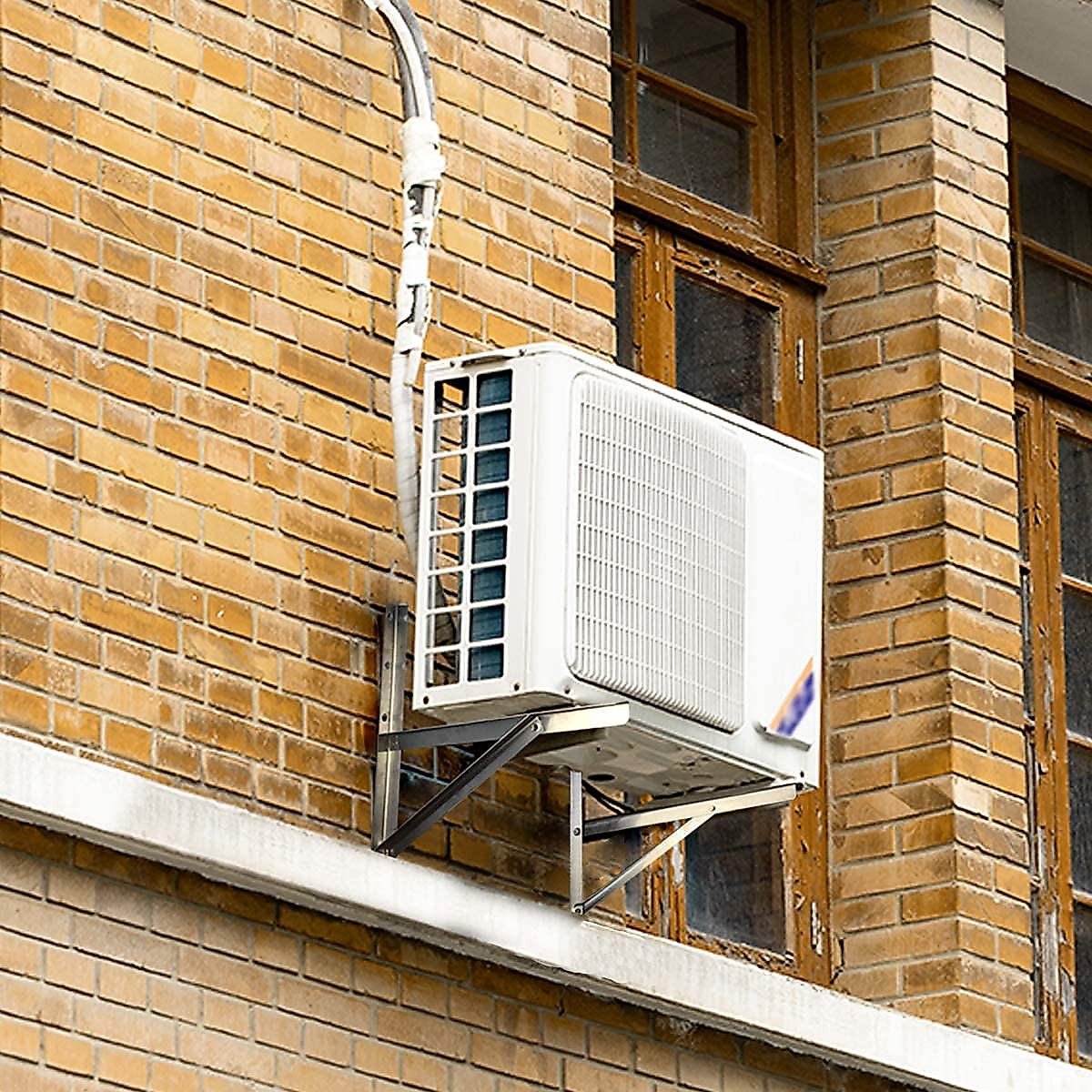 JEACENT Wall Mounting Bracket Rust Free Stainless Steel Support for 9000-24000BTU Condenser Ductless Mini Split Air Conditioner Heat Pump Systems