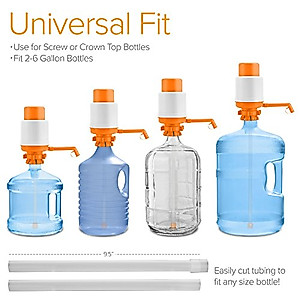 Brio Universal Manual Drinking Water Pump (Orange)
