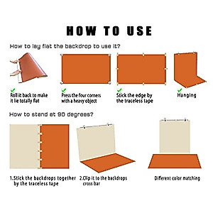 Exzycke 7PCS 14Patterns Photography Background Paper with Stand, 34x23in Double-Sided Photo Tabletop Backdrops Props for Food Jewelry Cosmetics Makeup (Green Pink Yellow Blue)