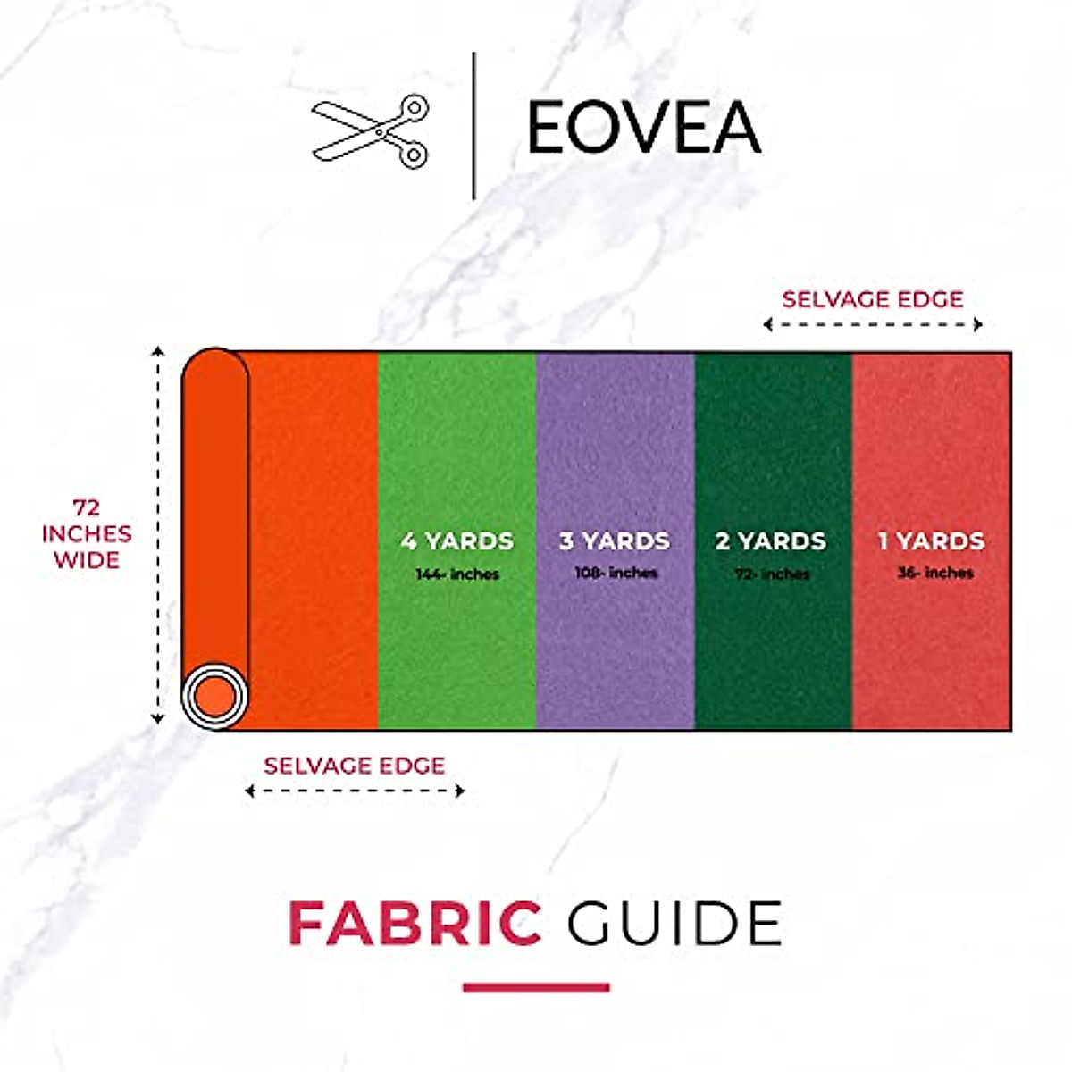 Eovea - Acrylic Felt Fabric - 72" Inch Wide -1.6mm Solid Thick Felt Fabric by The Yard - Craft Supplies - Sewing, Cushion and Padding, DIY Arts & Crafts, Cloth (Heather Grey, Half Yard)